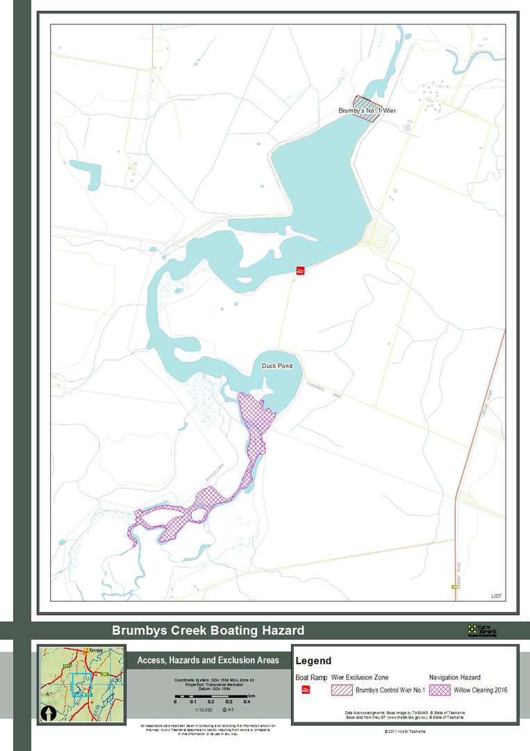 Navigation hazard – Brumbys Creek
