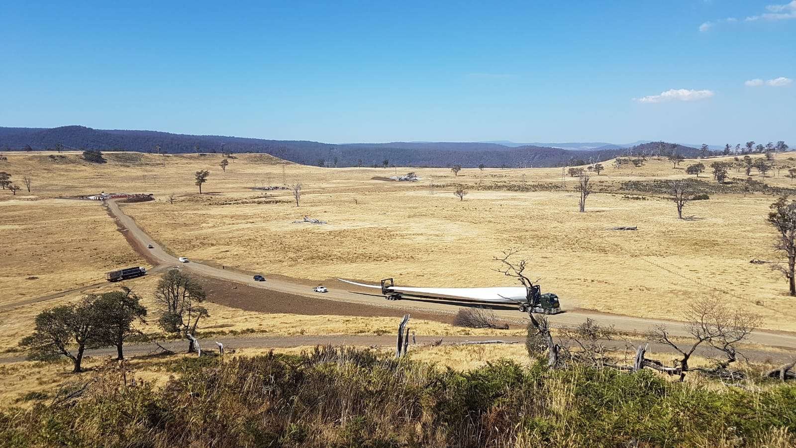 Over Size and Over Mass loads heading to the Cattle Hill Windfarm