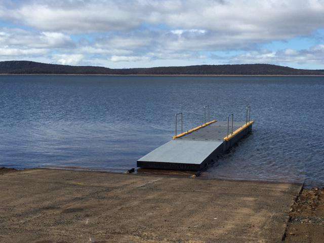 Pontoon installed at the Brandum Bay boat ramp