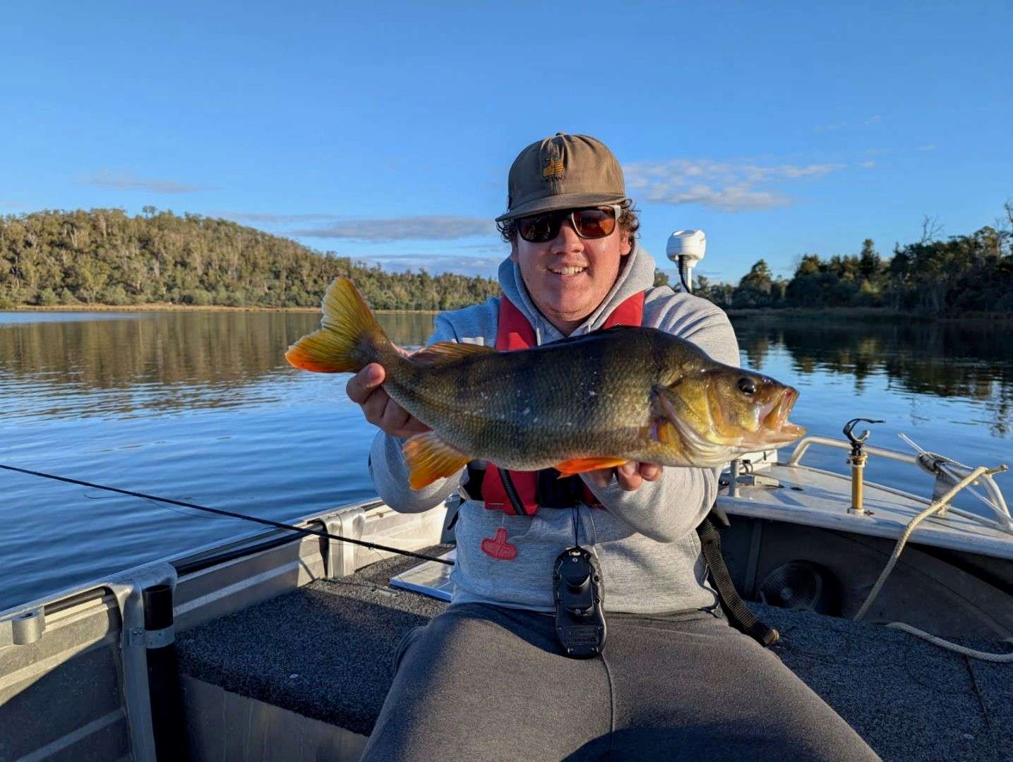Redfin perch caught at Four Springs Lake