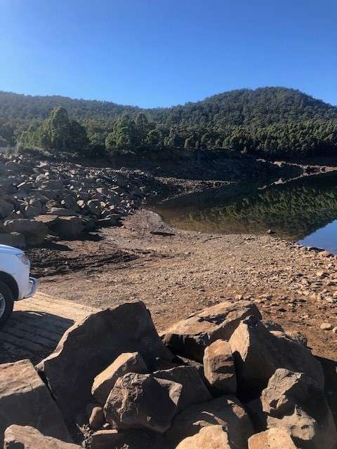 Huntsman Lake boat ramp - user discretion required