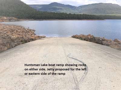 Huntsman Lake jetty construction