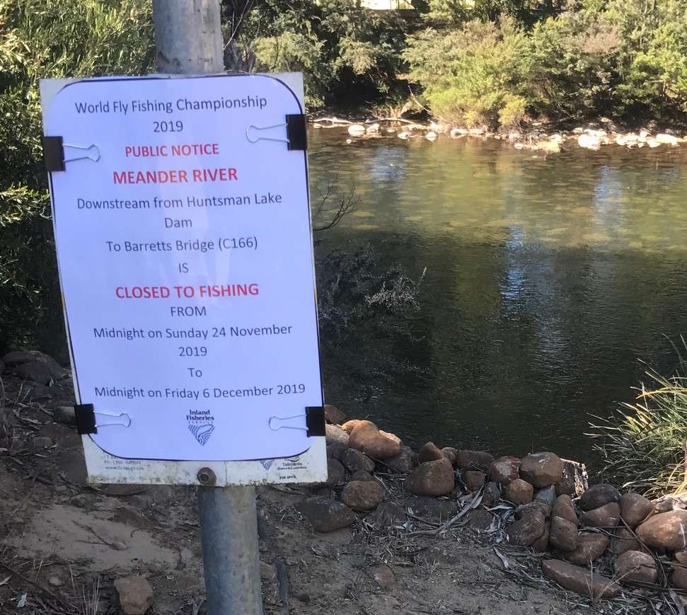 River closures for the World Fly Fishing Championship 2019