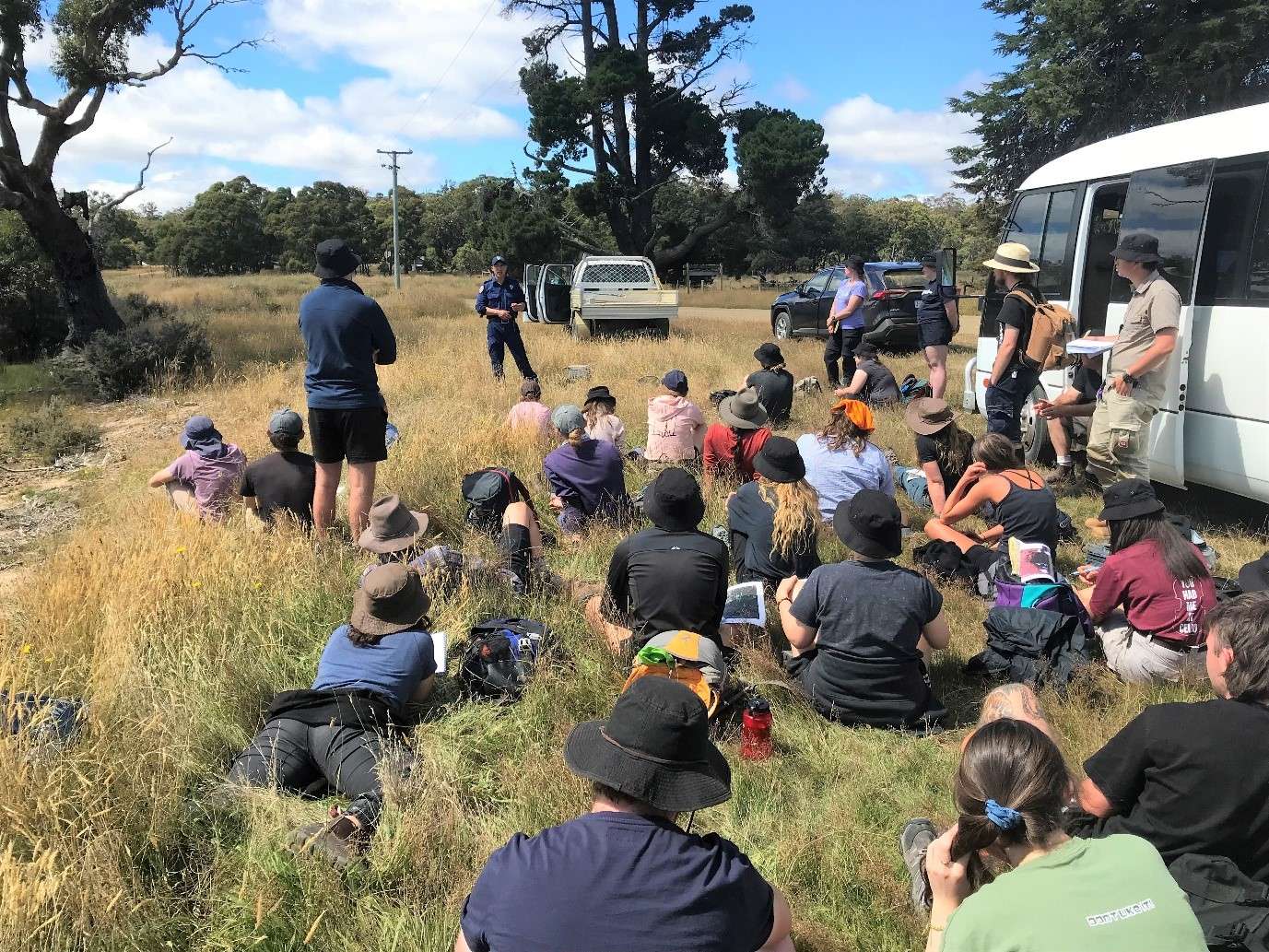University of Tasmania field ecology students visit Lake Sorell