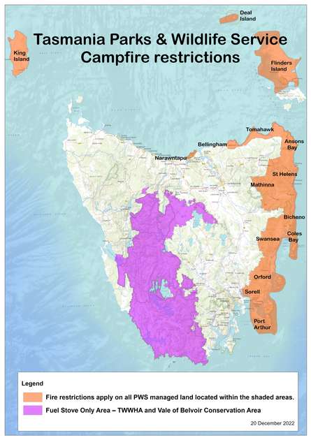 Campfire restrictions to be in place for national parks and reserves